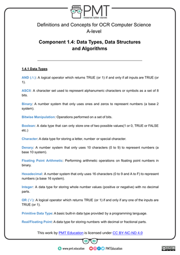 OCR A-level Computer Science Definitions | Teaching Resources OCR A-level Computer Science Definitions | Teaching Resources