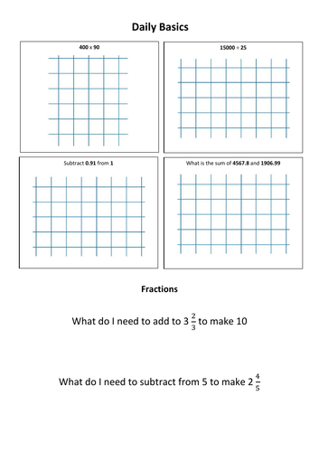 KS2 Maths - Year 6 Daily Basics SATS Revision | Teaching Resources