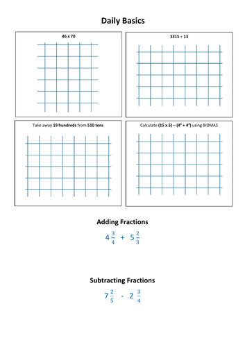 KS2 Maths - Year 6 Daily Basics SATS Revision | Teaching Resources