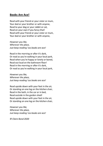 Reading song | Teaching Resources