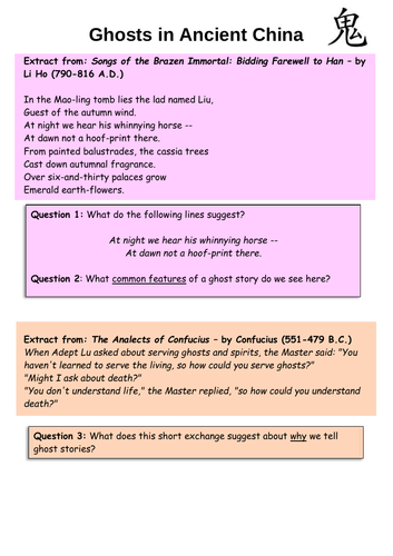 Ghost Stories full scheme of work | Teaching Resources