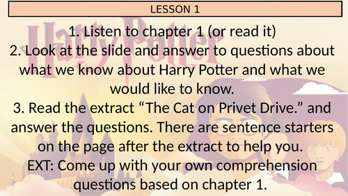 Harry Potter - 6 Week Writing Project - Writing, SPaG and Reading KS2 ...