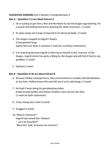 Harry Potter - 6 Week Writing Project - Writing, SPaG and Reading KS2 ...