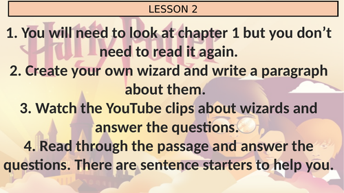 Harry Potter - 6 Week Writing Project - Writing, SPaG and Reading KS2 ...