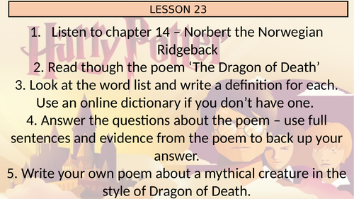 Harry Potter Writing Activities