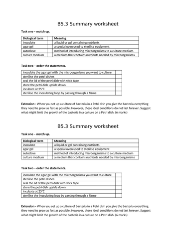 AQA GCSE Biology (9-1) B5.3 Growing bacteria in the lab - FULL LESSON ...