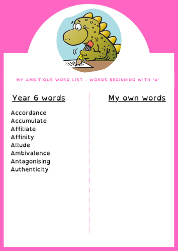 Year 6 - Ambitious Vocabulary | Teaching Resources