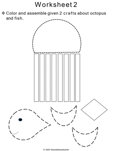 Craft & Writing Activity | Fun Activity : Octopus & Fish | Teaching ...