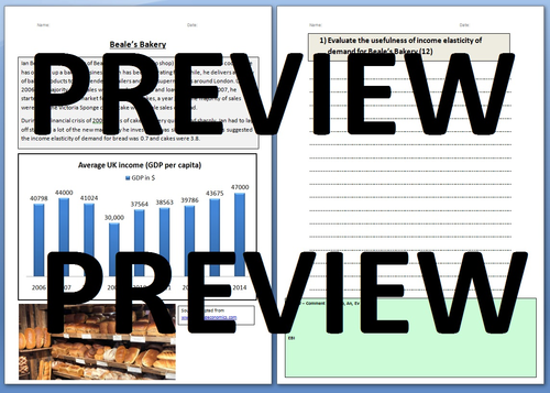 Income elasticity of demand YED - A Level Business | Teaching Resources