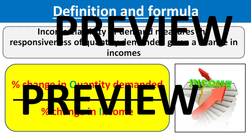 Income elasticity of demand YED - A Level Business | Teaching Resources