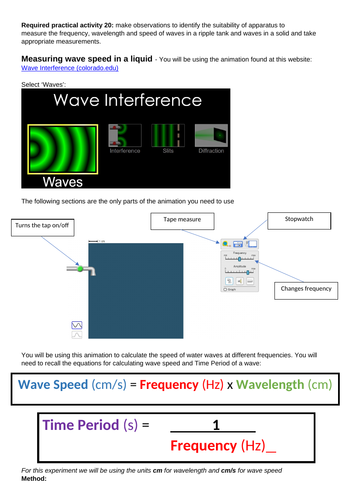AQA Required Practical 20: Investigating plane waves in a ripple tank ...