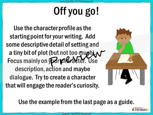 Creating Characters - Year 6 | Teaching Resources