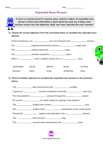 Expanded Noun Phrases | Teaching Resources Expanded Noun Phrases | Teaching Resources