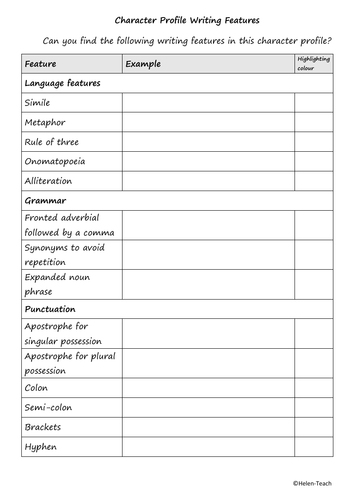 The Iron Man Character Profile Example, Feature Sheet, Answers ...