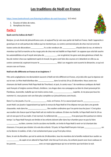 Traditions de Noël en France | Teaching Resources