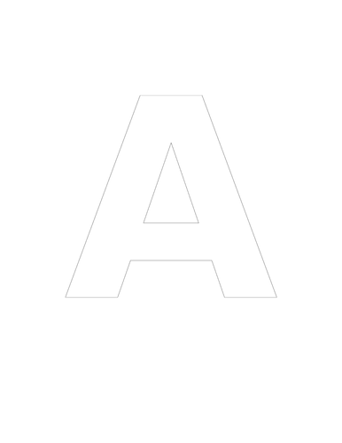 Extra-large outline display letters | Teaching Resources