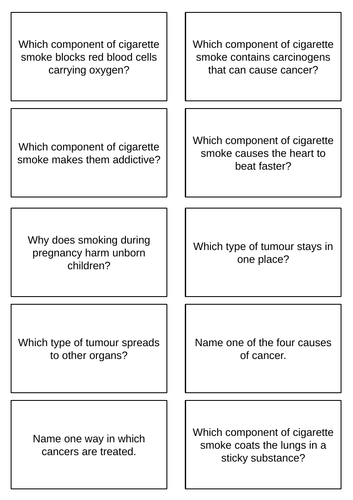 AQA GCSE Biology (9-1) B7.3 Smoking and the risk of disease FULL LESSON ...