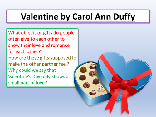 Valentine Carol Ann Duffy | Teaching Resources