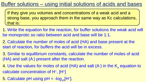 AQA A2 Chemistry Buffer solutions lesson | Teaching Resources