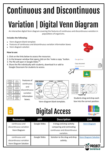 Continuous and Discontinuous Variation Digital Venn Diagram - Distance ...