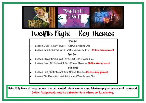 Twelfth Night - Workbook - KS3 - Types of Relationship | Teaching Resources