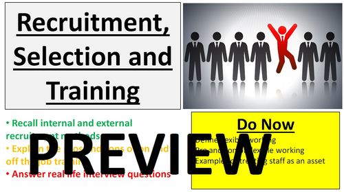 1.4.2 Recruitment, selection and training - Theme 1 Edexcel A Level ...