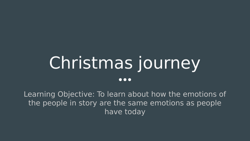 THE CHRISTMAS JOURNEY | Teaching Resources