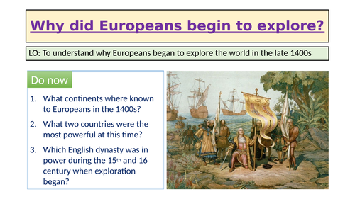 Why Europeans Explored - European Exploration Unit | Teaching Resources
