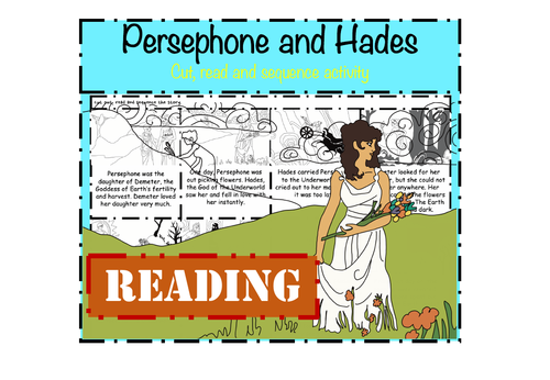 Persephone & Hades Greek Myth Reading Task: Read Sequence cut paste ...
