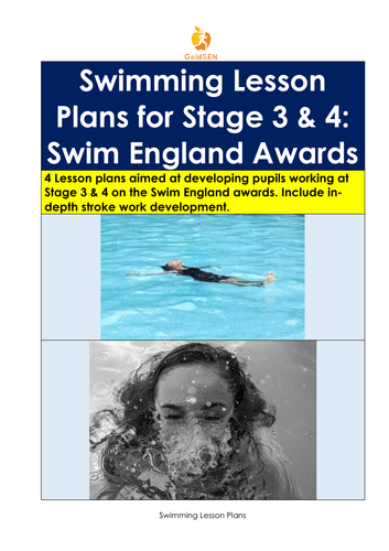 Swimming Lesson Plans for Stage 3 & 4 of Swim England Awards | Teaching ...