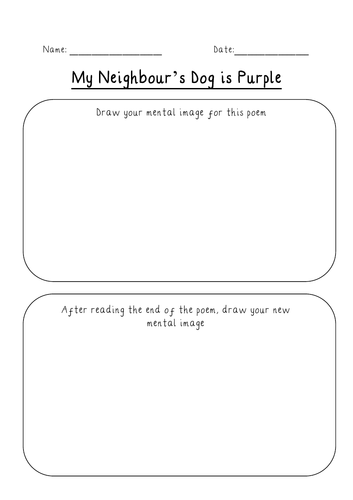 My Neighbour's Dog is Purple | Teaching Resources