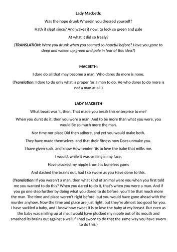 Low Ability/Sen AQA Macbeth Lessons | Teaching Resources