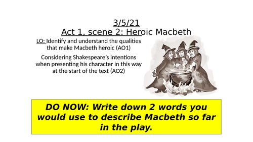 Low Ability/Sen AQA Macbeth Lessons | Teaching Resources