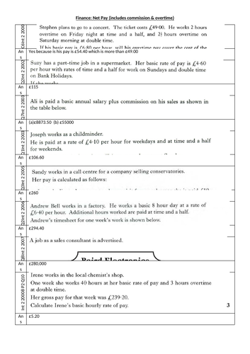 N5 Apps of Maths - Finance PP Qs | Teaching Resources
