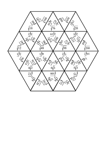 Simplifying Surds Tarsia Jigsaw Puzzle - Maths | Teaching Resources