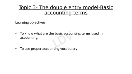 Introduction to Financial Accounting- The Double Entry Model | Teaching ...