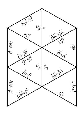 Multiplying and Dividing Surds Tarsia Jigsaw Puzzle - Maths | Teaching ... Multiplying and Dividing Surds Tarsia Jigsaw Puzzle - Maths | Teaching ...