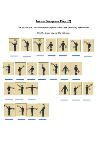 Titanic Semaphore Flag Signals | Teaching Resources