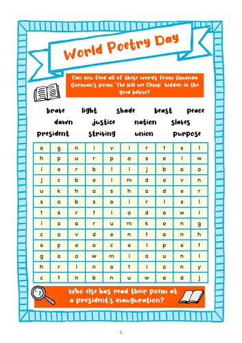 World Poetry Day Puzzle Pack 21st March | Teaching Resources