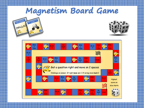 Magnetism - Magnets and Electromagnets 42 Question Board Game for KS3 ...