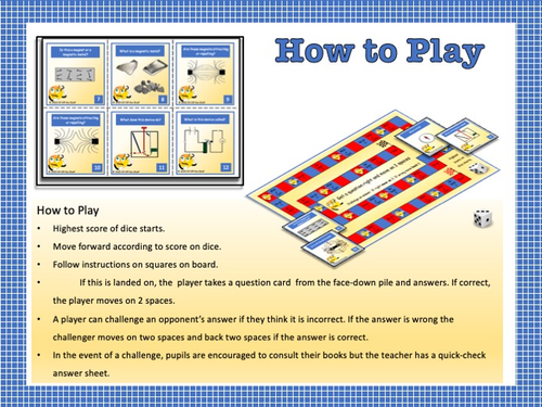 Magnetism - Magnets and Electromagnets 42 Question Board Game for KS3 ...
