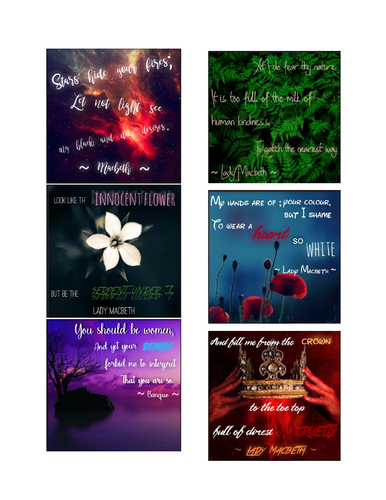 Macbeth Quote Flashcards | Teaching Resources