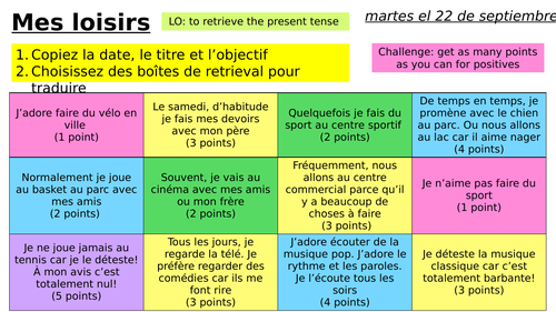 GCSE French - Module 2 - Le Temps de Loisirs | Teaching Resources