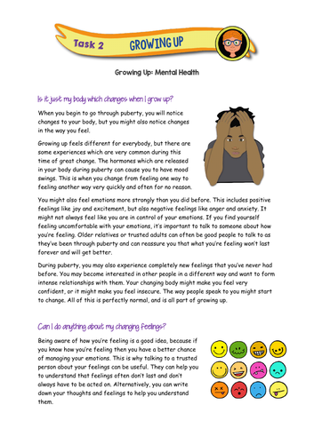 Changing Emotions PSHE | Teaching Resources