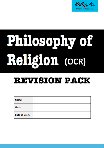FREE OCR A-Level Philosophy of Religion Revision Pack - Blank Mind-Map ...