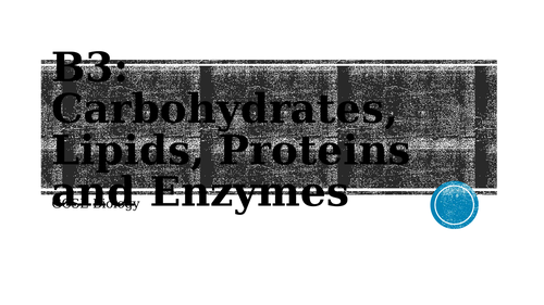 AQA GCSE Biology: carbohydrates, lipids, proteins, enzymes (B3 ...