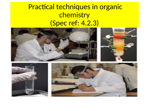 OCR A-level Chemistry - Organic synthesis (AS level) | Teaching Resources
