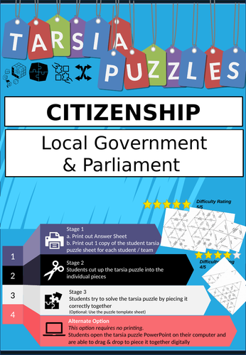 Local Government and Parliament Puzzles | Teaching Resources