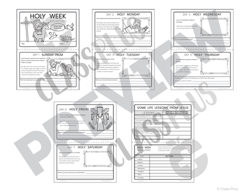 Holy Week Reflections Mini Book | Teaching Resources