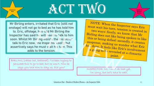 An Inspector Calls PLOT PPT 86 slides | Teaching Resources